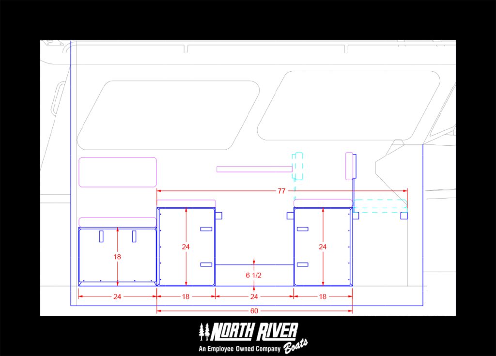 29′-31′ – 9′ OFFSET AISLE CABIN - North River Boats