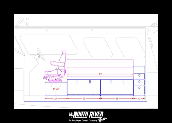 29′-31′ – 11′ CENTER AISLE CABIN - North River Boats