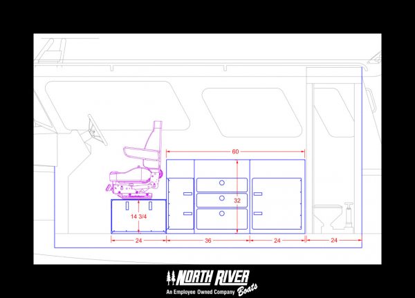 29′-31′ – 11′ CENTER AISLE CABIN - North River Boats