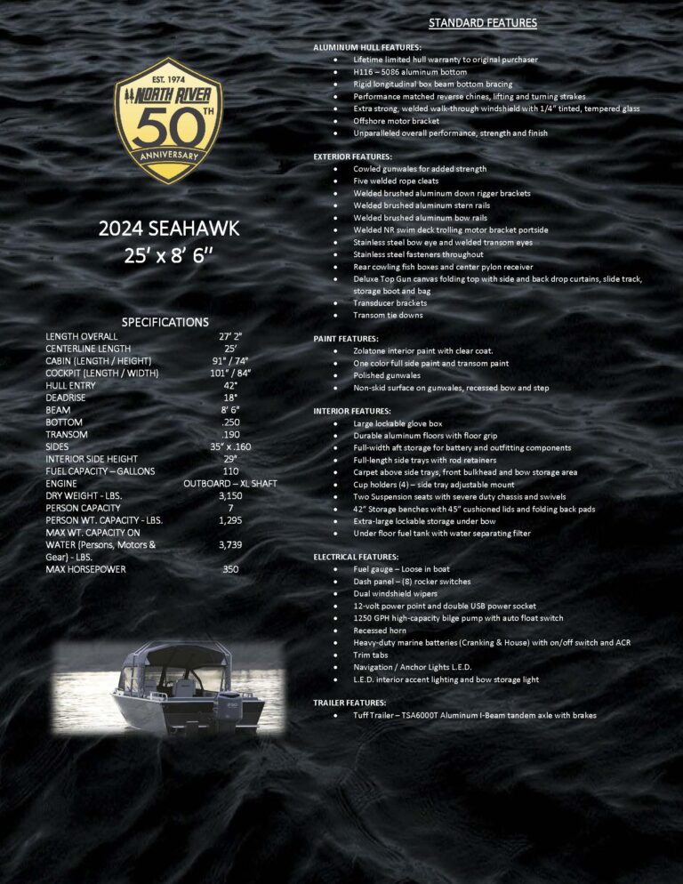 SEAHAWK OUTBOARD | North River Boats