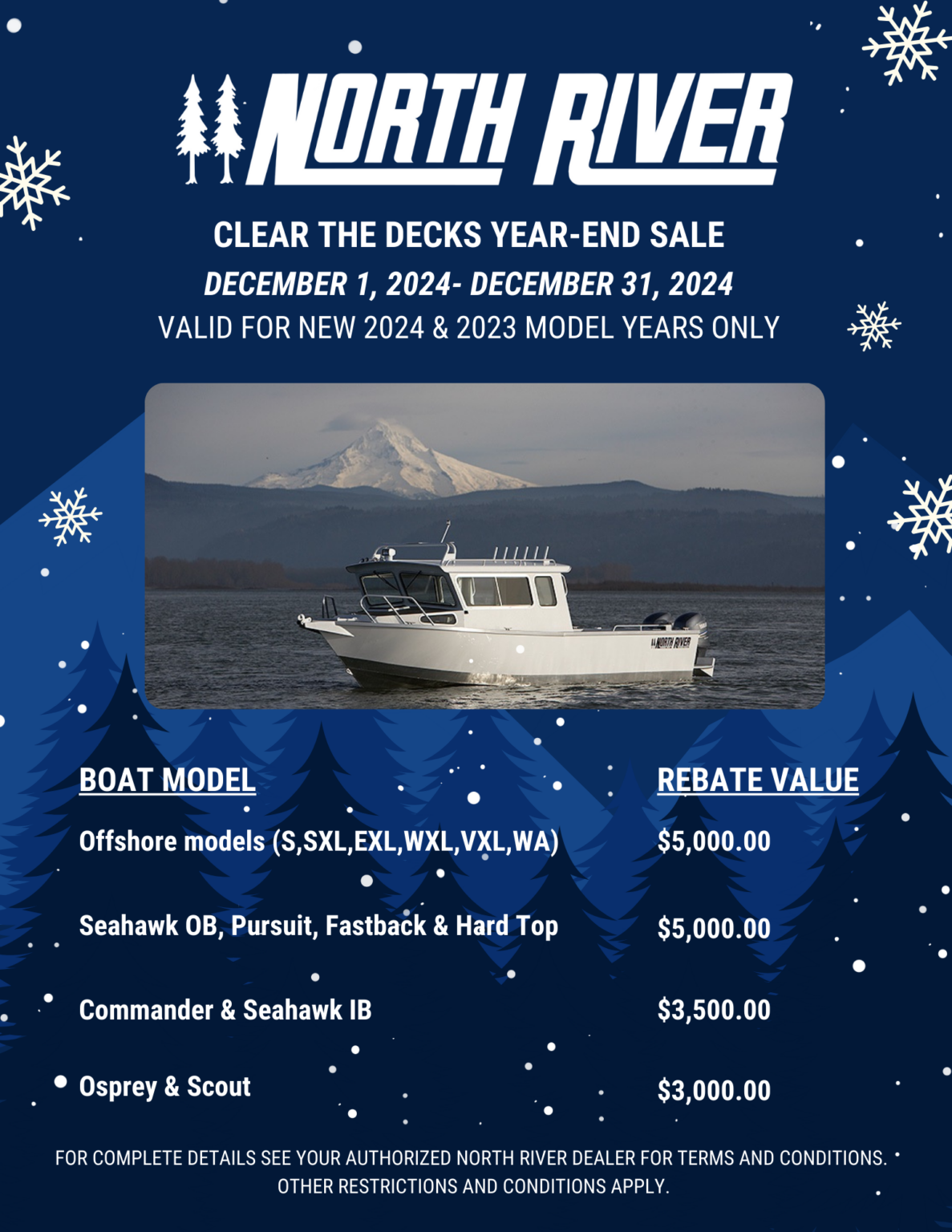 North River Boats: Clear The Decks Year-End Sale - North River Boats