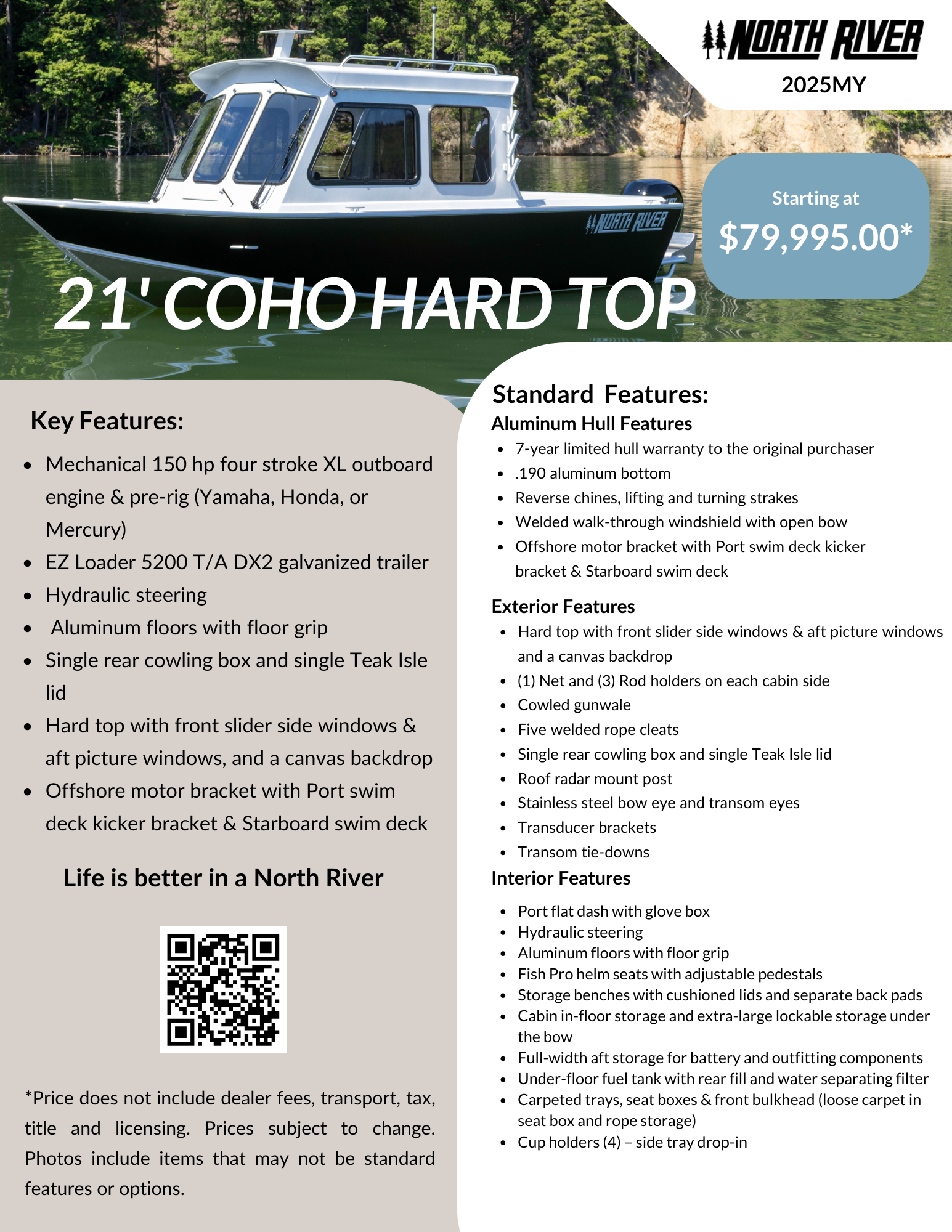 21′ COHO HARD TOP - North River Boats